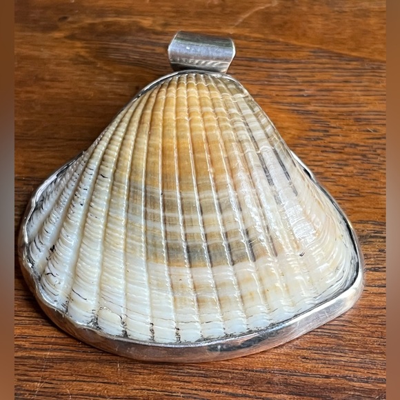 East Wind Silver | Jewelry | Vintage Sterling Silver Art Shell Pendant ...